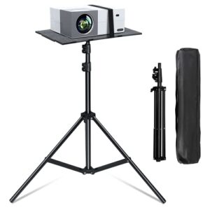 YOWHICK DP01 Projector, 120" Projector Screen and Projector Tripod Stand Bundle