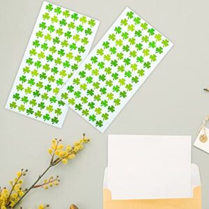 1440 Pcs St. Patrick's Day Stickers Green Shamrock Stickers Self-Adhesive Clover Stickers Teacher Reward Stickers Irish Decorations Stickers for Card Gift Envelope St Patricks Day Party Accessories