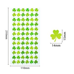 1440 Pcs St. Patrick's Day Stickers Green Shamrock Stickers Self-Adhesive Clover Stickers Teacher Reward Stickers Irish Decorations Stickers for Card Gift Envelope St Patricks Day Party Accessories