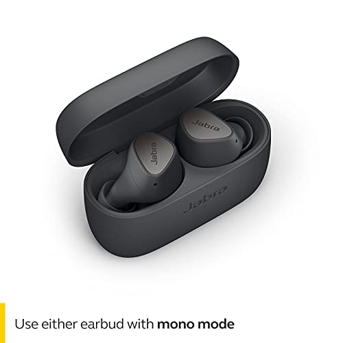 Jabra Elite 3 in Ear Wireless Bluetooth Earbuds – Noise Isolating True Wireless Buds with 4 Built-in Microphones for Clear Calls, Rich Bass, Customizable Sound, and Mono Mode - Dark Grey