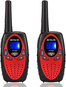 retevis rt628 walkie talkies for kids,toys for 5-13 year old boys girls,key lock,crystal voice, easy to use,long range walky talky for camping hiking(red,2 pack)