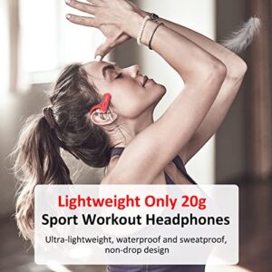 YYK Open Ear Headphones Wireless Air Conduction Bluetooth Earphones 15 Hours Playtime IPX6 Waterproof Lightweight Comfortable Over-Ear Headphone with Mic for Sport Work Study Indoor and Outdoor