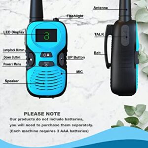 4Pcs Walkie Talkies for Kids Toys: Outdoor Toys for 3 4 5 6 7 8 9 10 11 12 Year Old Boys Girls Walkie Talkie Birthday Gifts - Long Range Camping Backyard Wakie-Talkies Party Favors Walky Talky