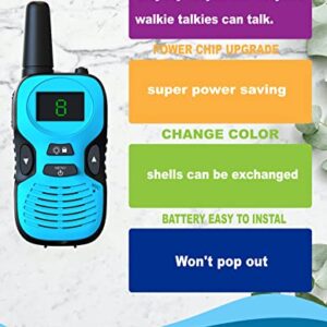 4Pcs Walkie Talkies for Kids Toys: Outdoor Toys for 3 4 5 6 7 8 9 10 11 12 Year Old Boys Girls Walkie Talkie Birthday Gifts - Long Range Camping Backyard Wakie-Talkies Party Favors Walky Talky