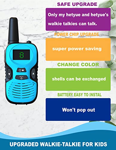 4Pcs Walkie Talkies for Kids Toys: Outdoor Toys for 3 4 5 6 7 8 9 10 11 12 Year Old Boys Girls Walkie Talkie Birthday Gifts - Long Range Camping Backyard Wakie-Talkies Party Favors Walky Talky