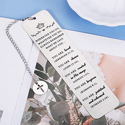 Christmas Gifts for Women Bible Verse Bookmark for Girls Daughter Inspirational Christian Bookmark for Book Lovers Birthday Gift for Friend Female Bookworm Religious Church Bulk Gift for Him Her