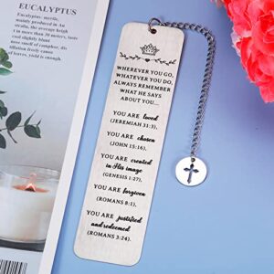 Christmas Gifts for Women Bible Verse Bookmark for Girls Daughter Inspirational Christian Bookmark for Book Lovers Birthday Gift for Friend Female Bookworm Religious Church Bulk Gift for Him Her