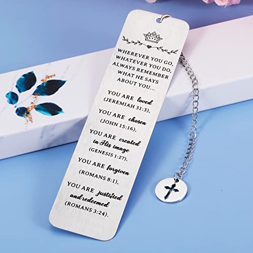 Christmas Gifts for Women Bible Verse Bookmark for Girls Daughter Inspirational Christian Bookmark for Book Lovers Birthday Gift for Friend Female Bookworm Religious Church Bulk Gift for Him Her