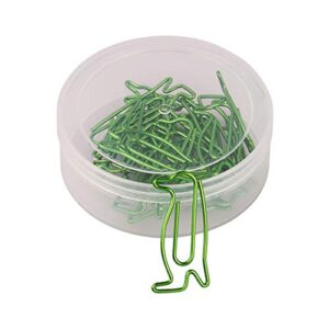 hacoly green animal penguin shaped paper clips bookmark clips for paper clip collectors or zoo animal lovers funny office school supplies bookmarks 20 pcs per box