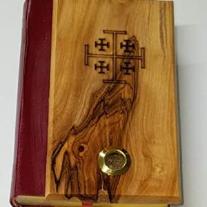 Bethlehem Gifts TM Olive Wood Bible La Santa Biblia Red-Letter King James Version Old and New Testament (Spanish Version)