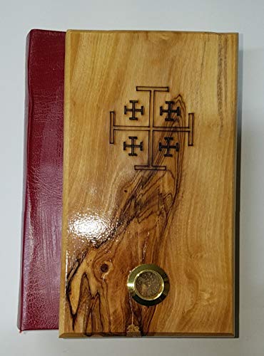 Bethlehem Gifts TM Olive Wood Bible La Santa Biblia Red-Letter King James Version Old and New Testament (Spanish Version)