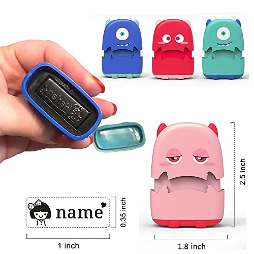 Yingya Personalized Name Stamp for Clothing Kids Custom Clothes Stamp Fabric Self-Inking