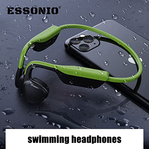 Bone Conduction Headphones for Swimming Bluetooth Waterproof Bone Conduction Headphones Open Ear IPX8 Waterproof with 8G Memory