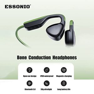 Bone Conduction Headphones for Swimming Bluetooth Waterproof Bone Conduction Headphones Open Ear IPX8 Waterproof with 8G Memory