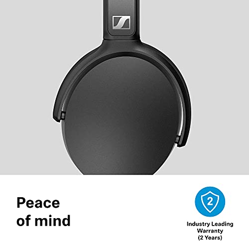 Sennheiser HD 350BT Bluetooth 5.0 Wireless Headphone - 30-Hour Battery Life, USB-C Fast Charging, Virtual Assistant Button, Foldable - Black