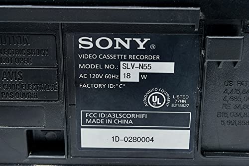 Sony SLV-N55 4-Head Hi-Fi VCR (Renewed)