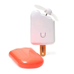 Legami - Mini Portable Ice Pop Fan, Flexible Blades, Material: ABS, EVA, Size: 8.5 x 17.3 cm, Practical, Functional and Fun