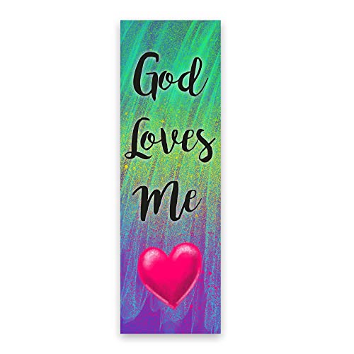 Children's Christian Bookmark - God Loves Me | John 16:27 | Pack of 25