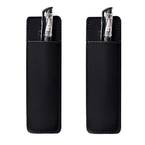 Fridge Pen Holder Magnetic Leather Marker Pouch for Refrigerator or Metallic Surfaces (2 PCS Pen Holders)