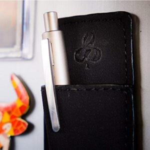 Fridge Pen Holder Magnetic Leather Marker Pouch for Refrigerator or Metallic Surfaces (2 PCS Pen Holders)