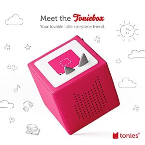 Toniebox Audio Player Starter Set with Peppa Pig, George, and Playtime Puppy - Listen, Learn, and Play with One Huggable Little Box - Pink