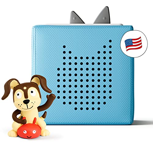 Toniebox Audio Player Starter Set with Playtime Puppy - Listen, Learn, and Play with One Huggable Little Box - Light Blue