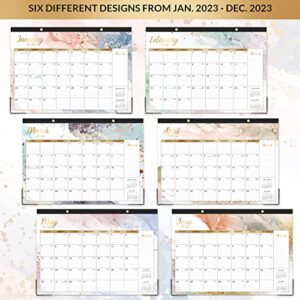 2023 Desk Calendar - Desk Calendar 2023, January 2023 - December 2023, 17" x 12", Wall/Desk Calendar 2023 with Protector Corner, Thick Paper, Large Blocks, Perfect Desk Calendar for Organization