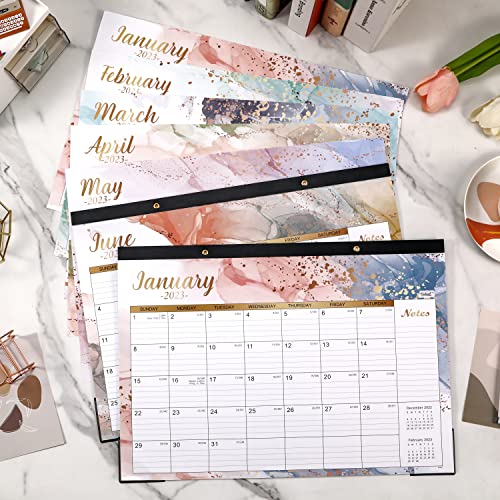 2023 Desk Calendar - Desk Calendar 2023, January 2023 - December 2023, 17" x 12", Wall/Desk Calendar 2023 with Protector Corner, Thick Paper, Large Blocks, Perfect Desk Calendar for Organization