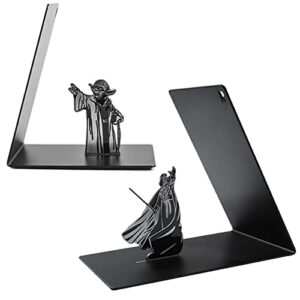 SZYAWsd File Sorters Creative Gift Zinc Alloy Premium Heavy Duty Metal Bookend Black L Shaped Bookend Supports on Office Desk