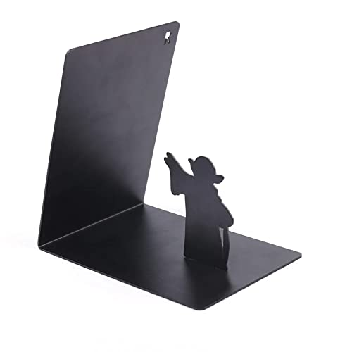 SZYAWsd File Sorters Creative Gift Zinc Alloy Premium Heavy Duty Metal Bookend Black L Shaped Bookend Supports on Office Desk