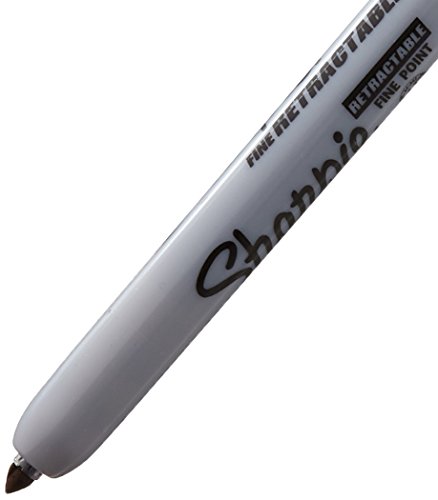 Sharpie Retractable Fine Point Permanent Markers, Black Color, 2-Units per Pack (1-Pack) Model 32724