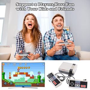 Retro Game Console with 620 Video Games and 2 Classic Controllers, Plug and Play TV Games with AV Output, 8-Bit Video Game System with Classic Games, an Ideal Gift for Kids and Adults