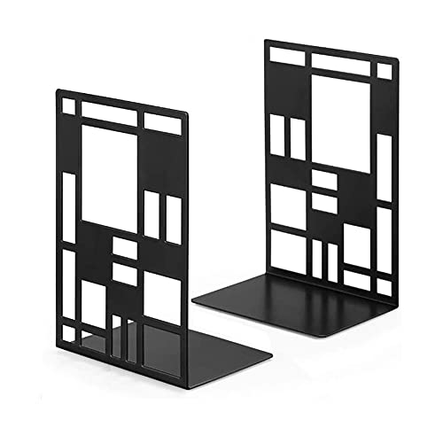 HALOU Heavy Duty Book End, Non-Skid Bookend, Metal Book Ends for Shelves, Book Support Stopper for Movies, Magazines,