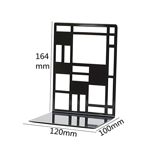 HALOU Heavy Duty Book End, Non-Skid Bookend, Metal Book Ends for Shelves, Book Support Stopper for Movies, Magazines,