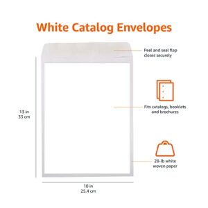 Amazon Basics Catalog Mailing Envelopes, Peel & Seal, 10x13 Inch, White, 100-Pack