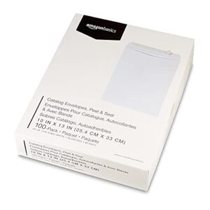 Amazon Basics Catalog Mailing Envelopes, Peel & Seal, 10x13 Inch, White, 100-Pack