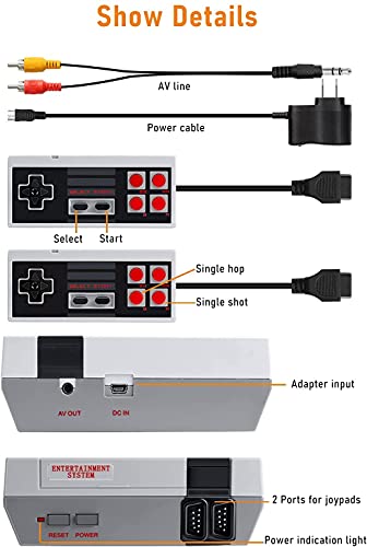 GameNext Mini Game Console Childhood Video Game Consoles Built-in 620 Games with NES Dual Controllers Handheld Game Player Console Classic System Edition Plug & Play For Kids & Adults