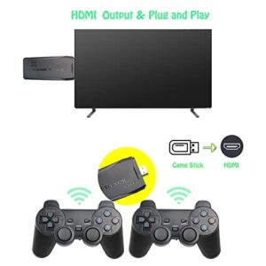 Anyando Wireless Retro Game Console, Plug and Play Video Game Stick Built in 10000+ Games,9 Classic Emulators, 4K High Definition HDMI Output for TV with Dual 2.4G Wireless Controllers