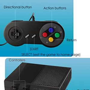 Fadist Retro Game Console, Built in 821 Classic NES Games, 4K HDMI HD Output, Game Box with 2 Wired Controller, Plug and Play Video Games Console, Ideal Gift for Kids, Friend