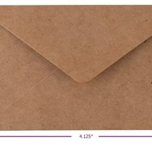 Kraft Mini Envelopes Brown Kraft Envelopes for Gift Cards and Business Cards (4"x2.75" 60 Pack)