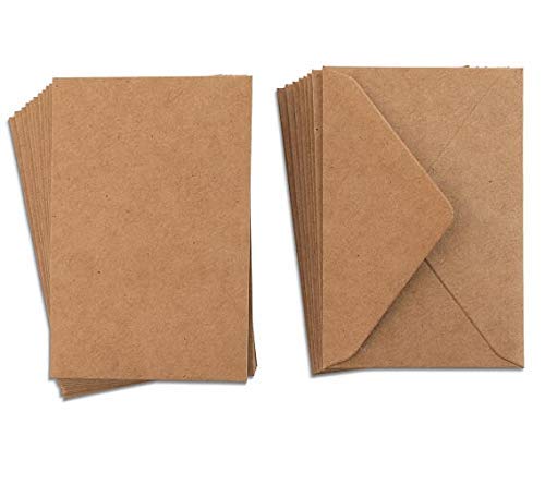 Kraft Mini Envelopes Brown Kraft Envelopes for Gift Cards and Business Cards (4"x2.75" 60 Pack)