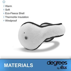 180s Degree Womens Bluetooth Ear Warmer with Built-in Mic & Hi-Definition Speakers - Adjustable Size, Snow White