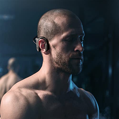 Bon-e Conduction Headphones Open Ear Headphones Bluetooth 5.2 Sports Wireless Earphones with Built-in Mic,Sweat Resistant Headset for Running,Cycling,Hiking