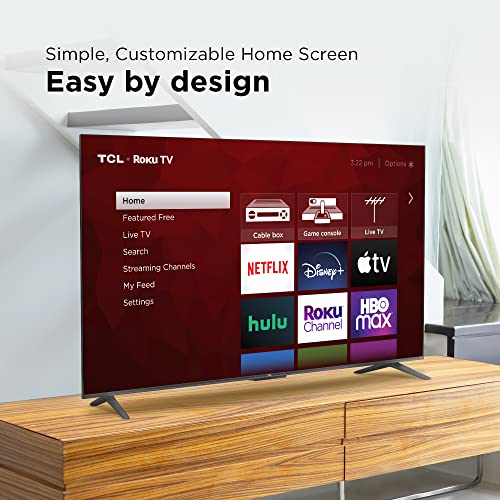 TCL 55" Class 4-Series 4K UHD HDR Smart Roku TV(Wi-Fi, RF, USB, Ethernet, HDMI) - 55S455