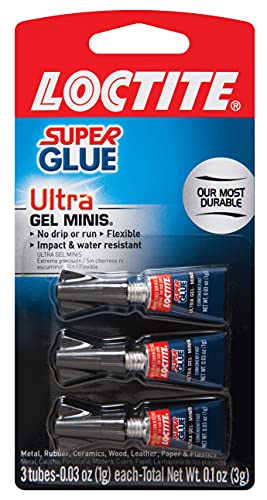 Loctite Super Glue Gel Tube, 0.03 oz, 3 pack, Tube