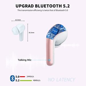 Ajblg Wireless Headphones, X15 Wireless Earbuds Bluetooth Headphones with Mic,35H Play Time USB C Earphones Ipx7 Waterproof Earbuds Wireless Deep Bass Digital Display