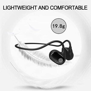 Bone Conduction Headphones with Touch Control, Hi-Fi Stereo Open-Ear Wireless Bluetooth Headphones, Sweatproof Wireless Sport Earphones, Suitable for Running, Cycling, Hiking, Driving