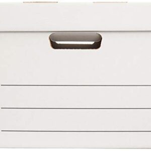 Amazon Basics Medium Duty Storage/Filing Boxes with Lid and Handles - Legal/Letter Size, 16.2 x 12.5 x 10.5 inches, 12-Pack