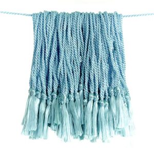 tassel depot 2-inch floss bookmark tassel with 4-inch cord loop, 100-piece, aqua