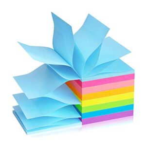 pop up sticky notes 3×3 self-stick notes 8 bright multi colors purple sticky notes 8 pads 80 sheet/pad